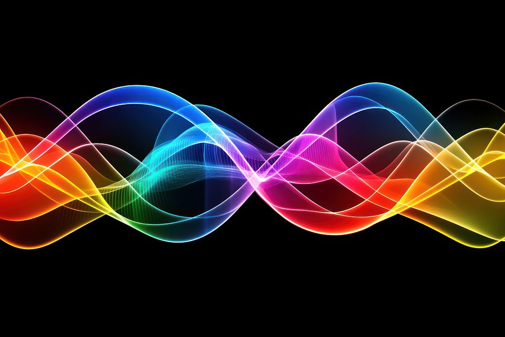 Colorful rainbow sound waves abstract | Free Photo - rawpixel