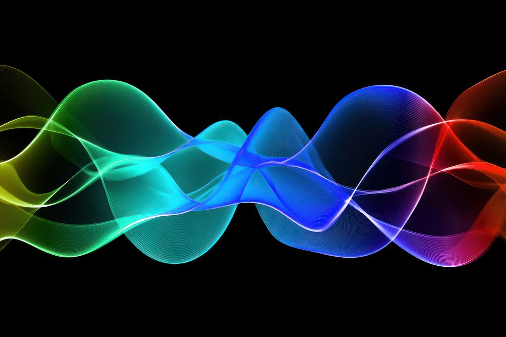 Colorful rainbow sound waves abstract | Free Photo - rawpixel