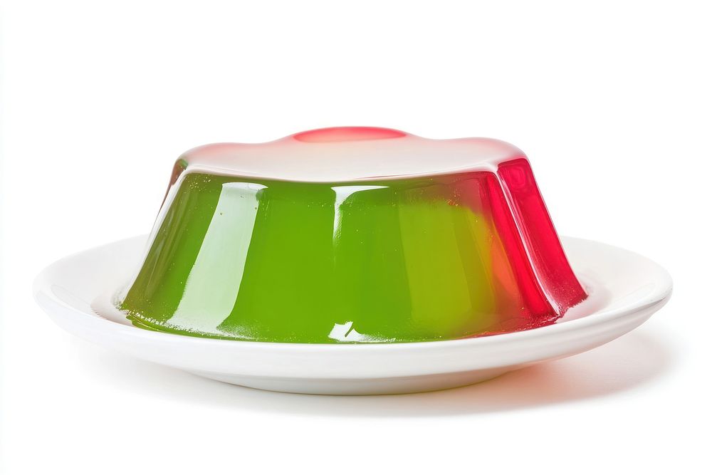 Green gelatin jelly plate white | Free Photo - rawpixel
