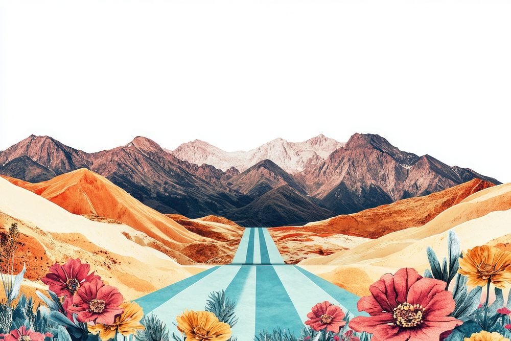 Field collage retro dreamy border | Free Photo Illustration - rawpixel