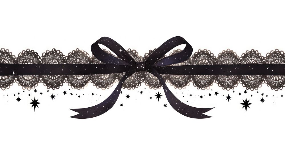 Star lace ribbon border. | Free Photo Illustration - rawpixel