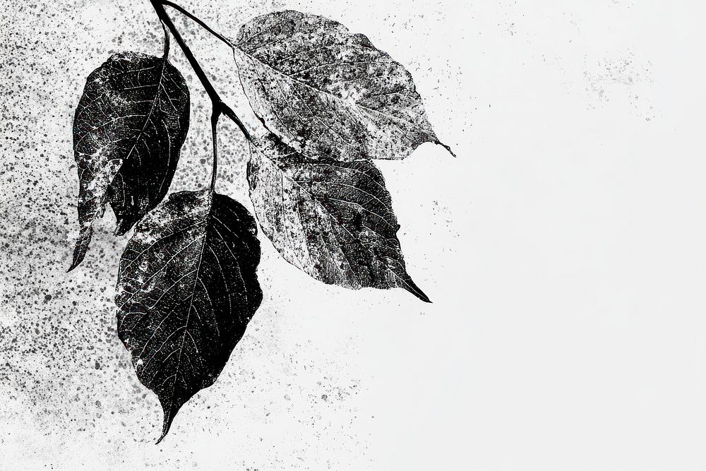 Leaf retro photocopy stipple leaves | Free Photo Illustration - rawpixel