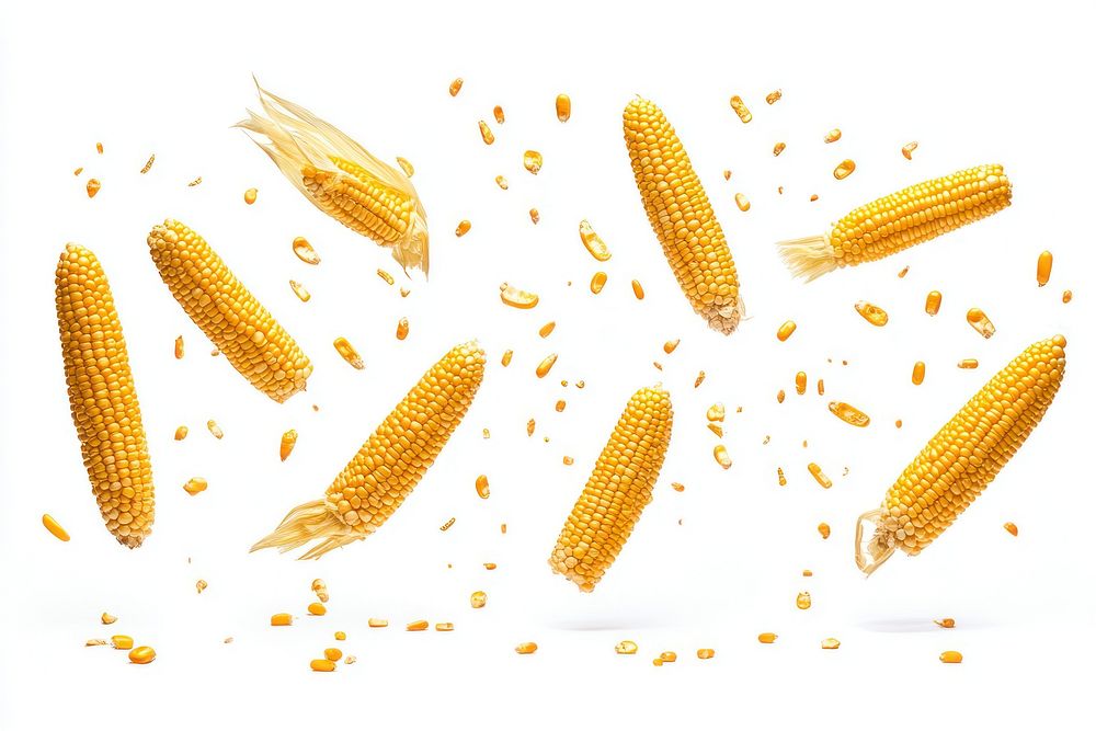 Falling corn background isolated produce. | Free Photo - rawpixel