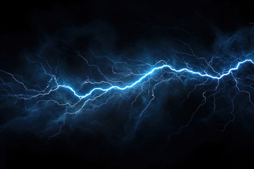 Blue lightning effect storm blue | Free Photo - rawpixel