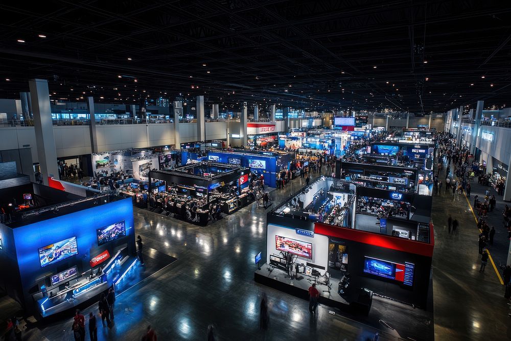 Bustling high-tech convention center architecture | Free Photo - rawpixel