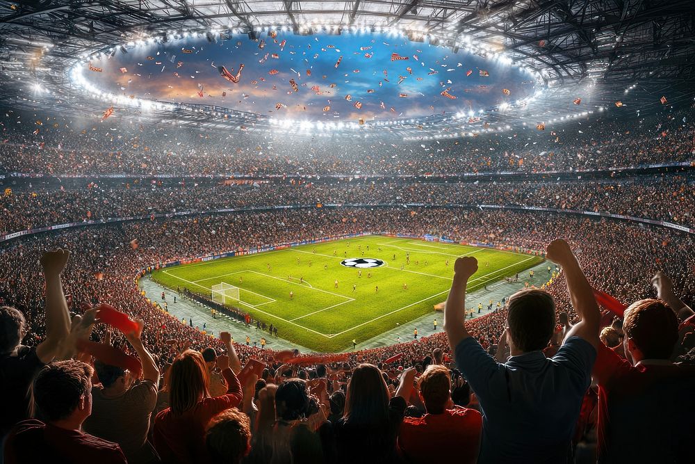 Stadium full people spectator football | Free Photo - rawpixel
