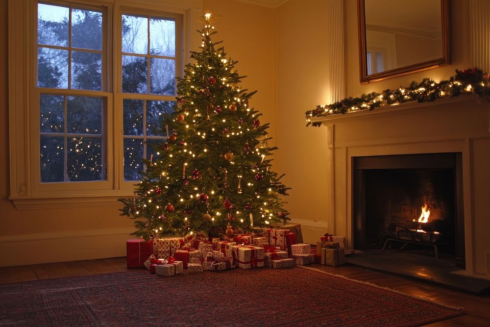 Cozy Christmas tree scene | Free Photo - rawpixel