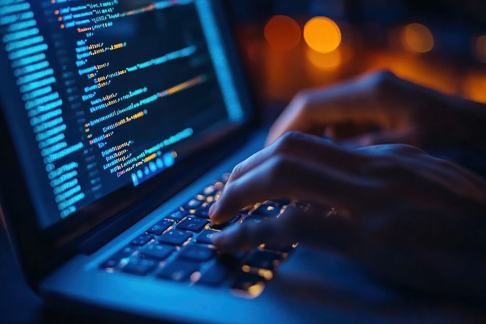 Real hand laptop computer coding | Free Photo - rawpixel