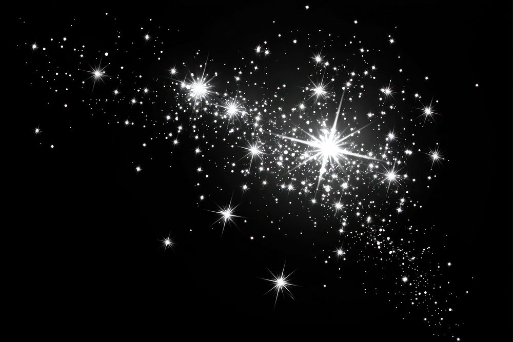 Sparkling stars png night black | Free Photo - rawpixel