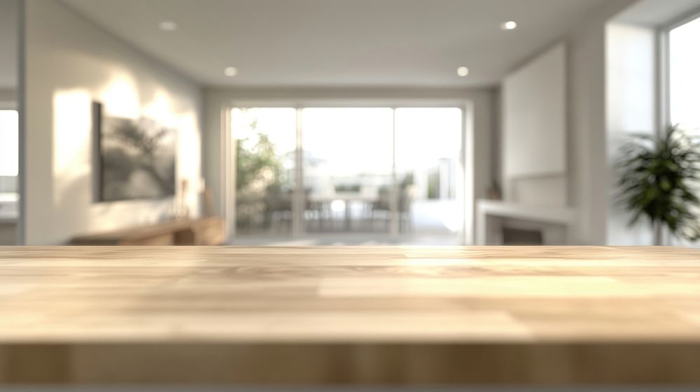 Kitchen interior wooden countertop background | Free Photo - rawpixel