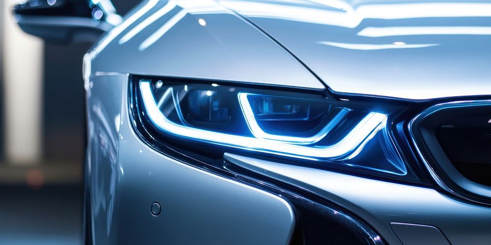 Sleek futuristic car headlights design. | Free Photo - rawpixel