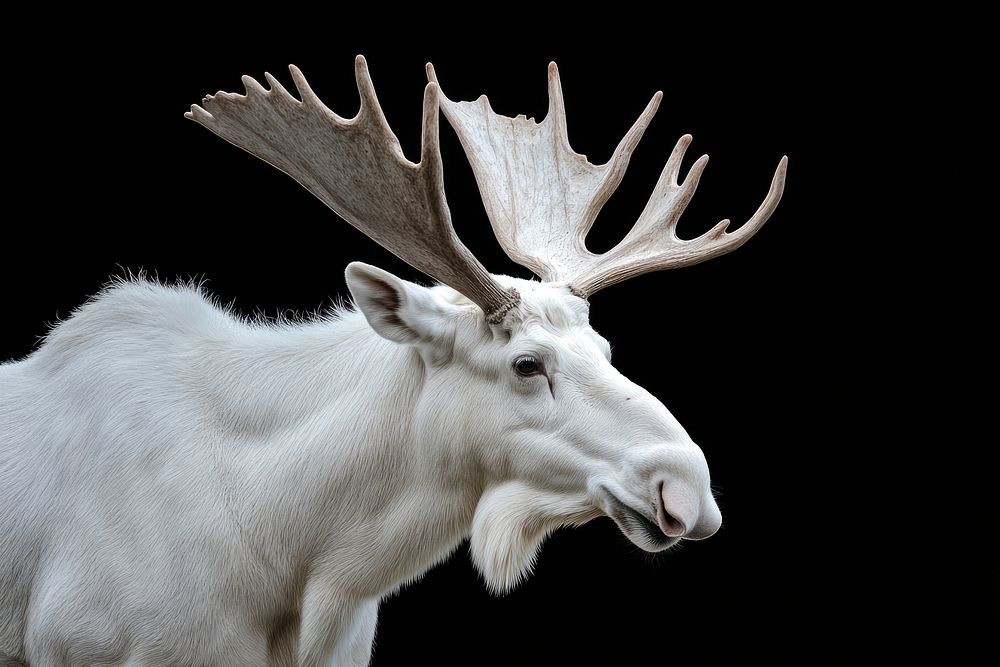 Real albino Moose moose wildlife | Free Photo - rawpixel