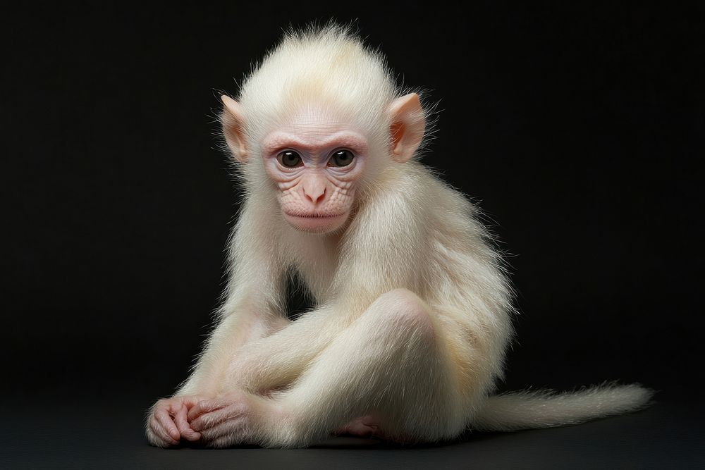 Real albino monkey wildlife animal | Free Photo - rawpixel