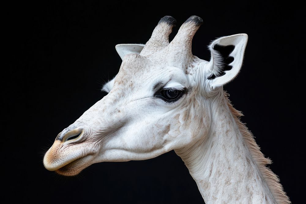 Real albino Giraffe giraffe wildlife | Free Photo - rawpixel