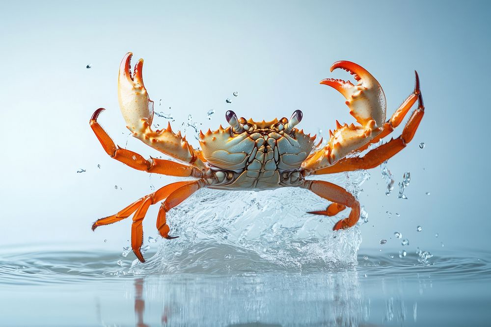 Crab animal splash water. | Free Photo - rawpixel
