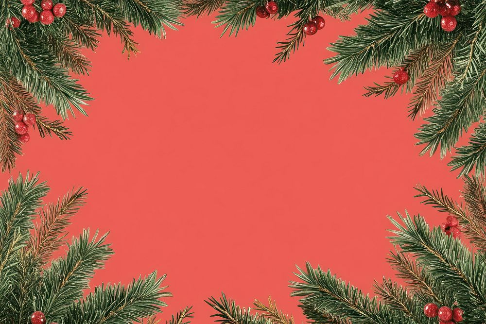 christmas tree branch border background | Free Photo - rawpixel
