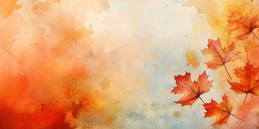 Vibrant autumn leaves watercolor illustration. | Free Photo ...