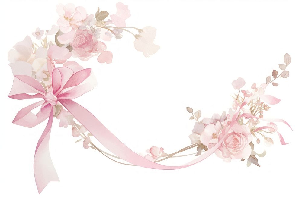 Coquette frame illustration watercolor flowers. | Free Photo ...