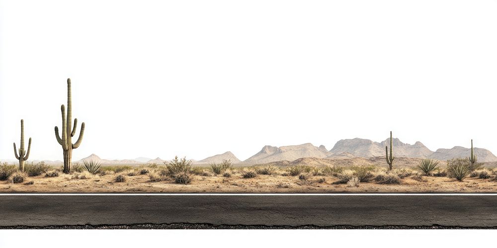 Real asphalt road cactus cacti | Free Photo - rawpixel