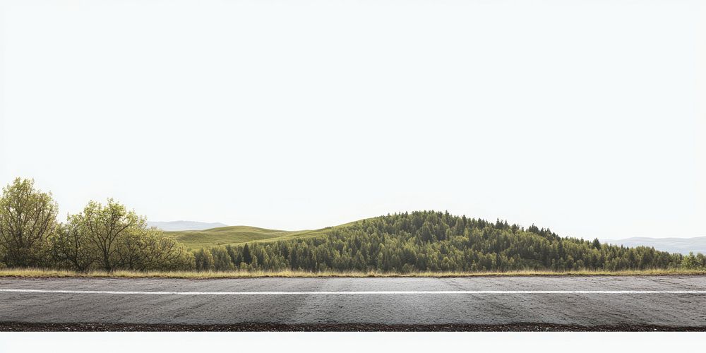 Real asphalt road trees landscape | Free Photo - rawpixel