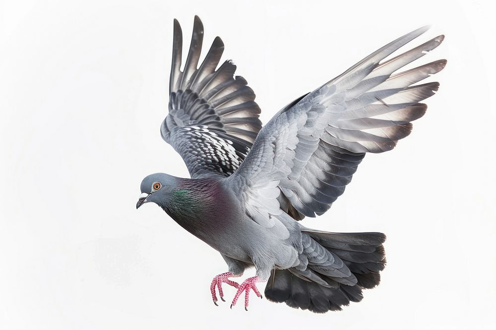 Flying pigeon bird wildlife feathers | Free Photo - rawpixel