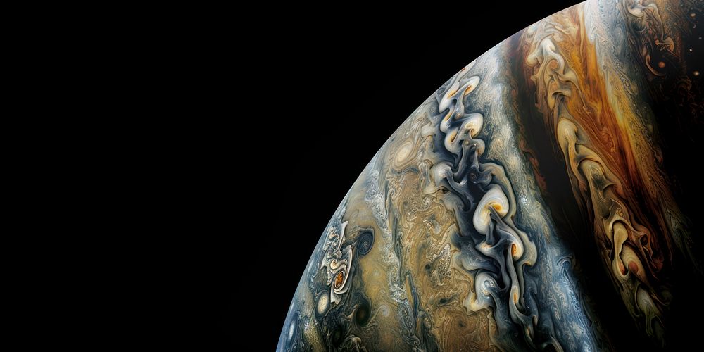 Jupiter's swirling atmospheric patterns. | Free Photo - rawpixel
