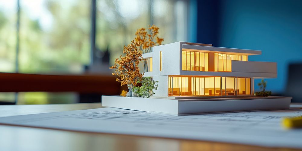 Modern architectural design model. | Free Photo - rawpixel