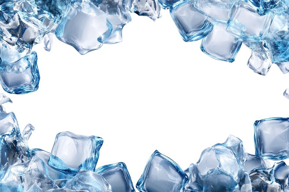 Blue Ice cubes border ice | Free Photo - rawpixel