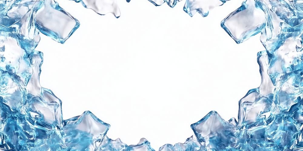 Ice cubes border ice blue | Free Photo - rawpixel