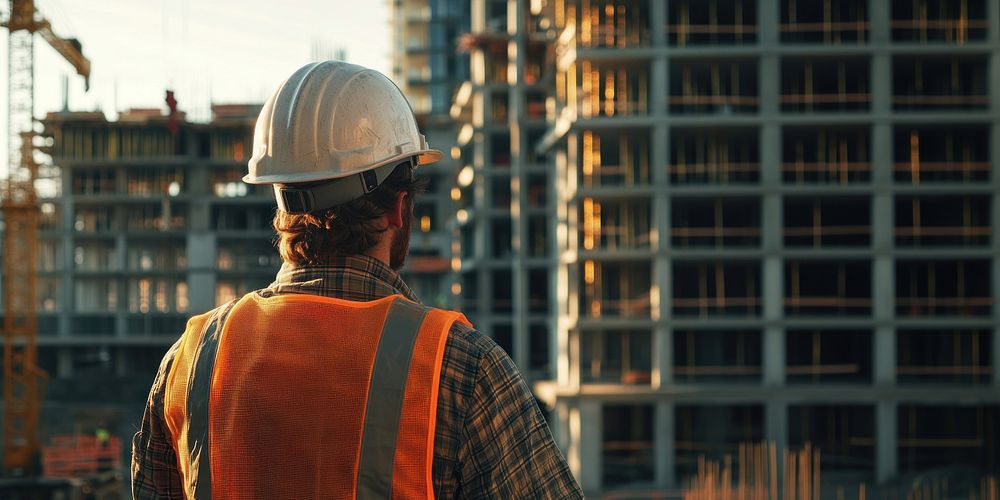 Construction worker observing building progress. | Free Photo - rawpixel
