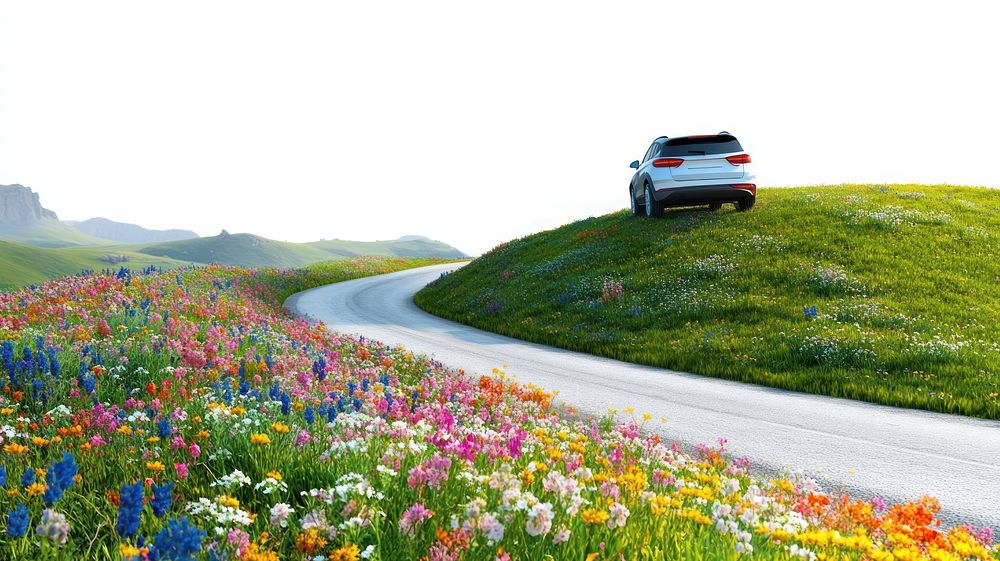 EV SUV driving landscape outdoors | Free Photo - rawpixel