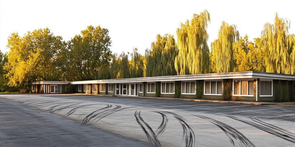 Swamp motel trees building parking. | Free Photo - rawpixel