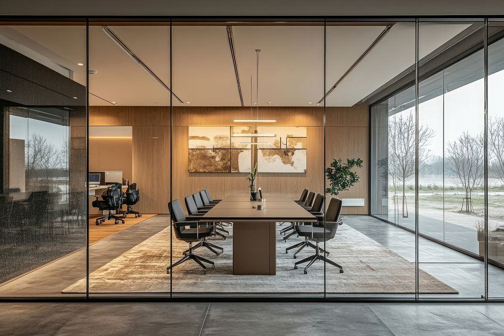 Interior modern meeting room window. | Premium Photo - rawpixel