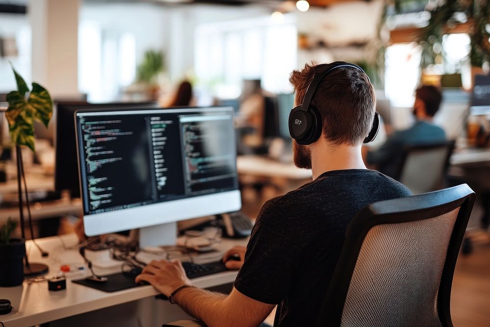 Programmers use Computer headphones software | Free Photo - rawpixel