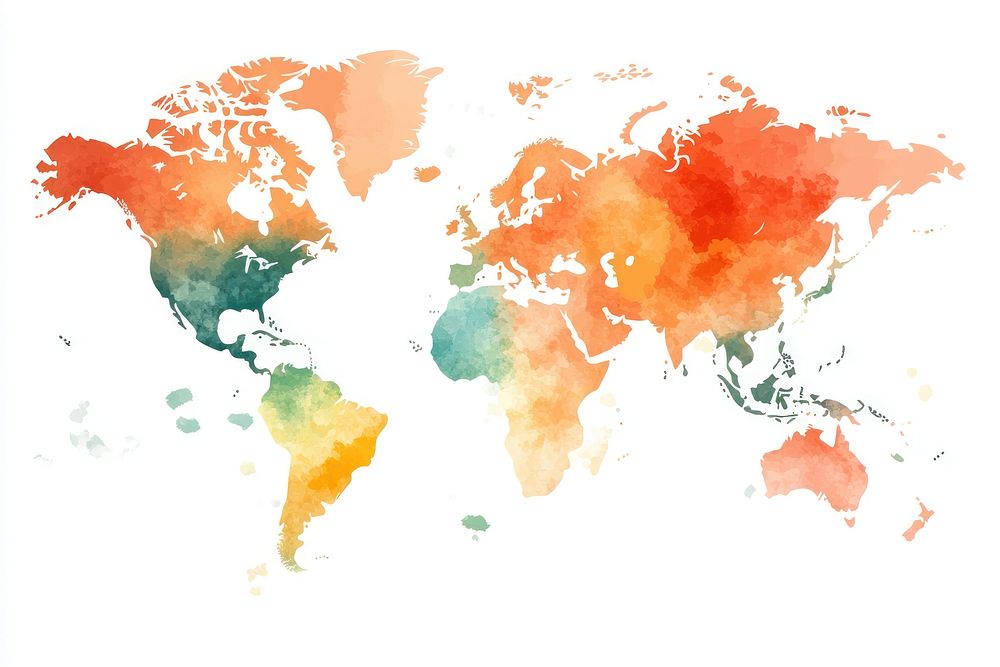 World map illustration world art. | Free Photo Illustration - rawpixel
