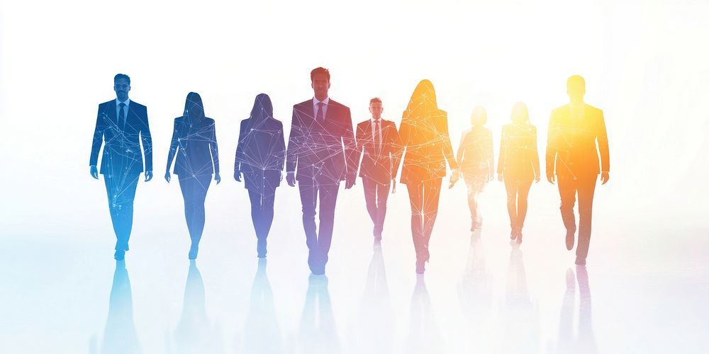 Group business people connections silhouette | Free Photo Illustration ...