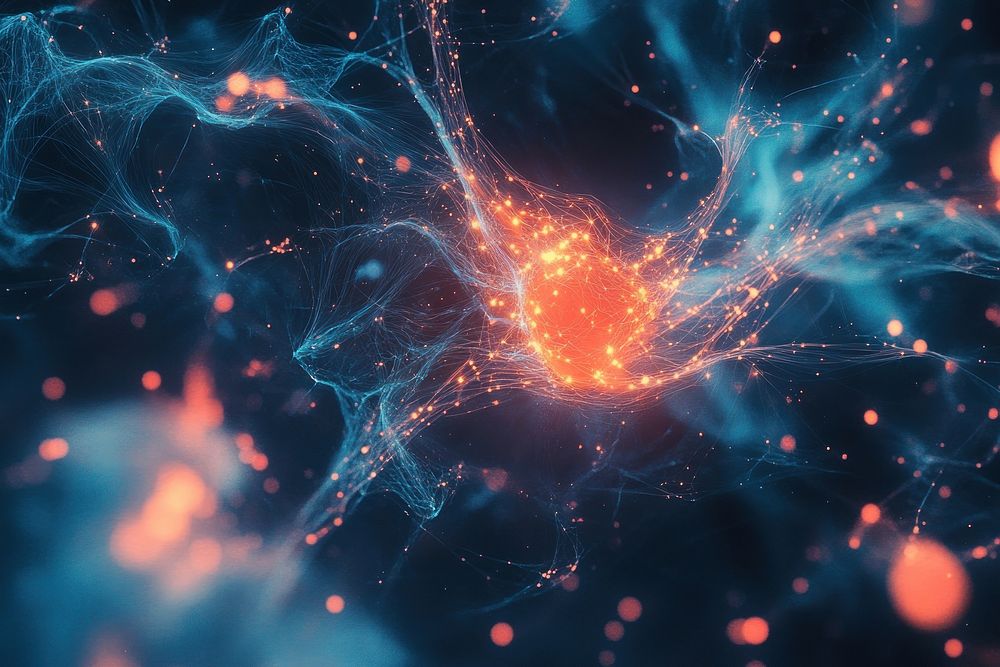 Abstract neural network visualization | Free Photo Illustration - rawpixel