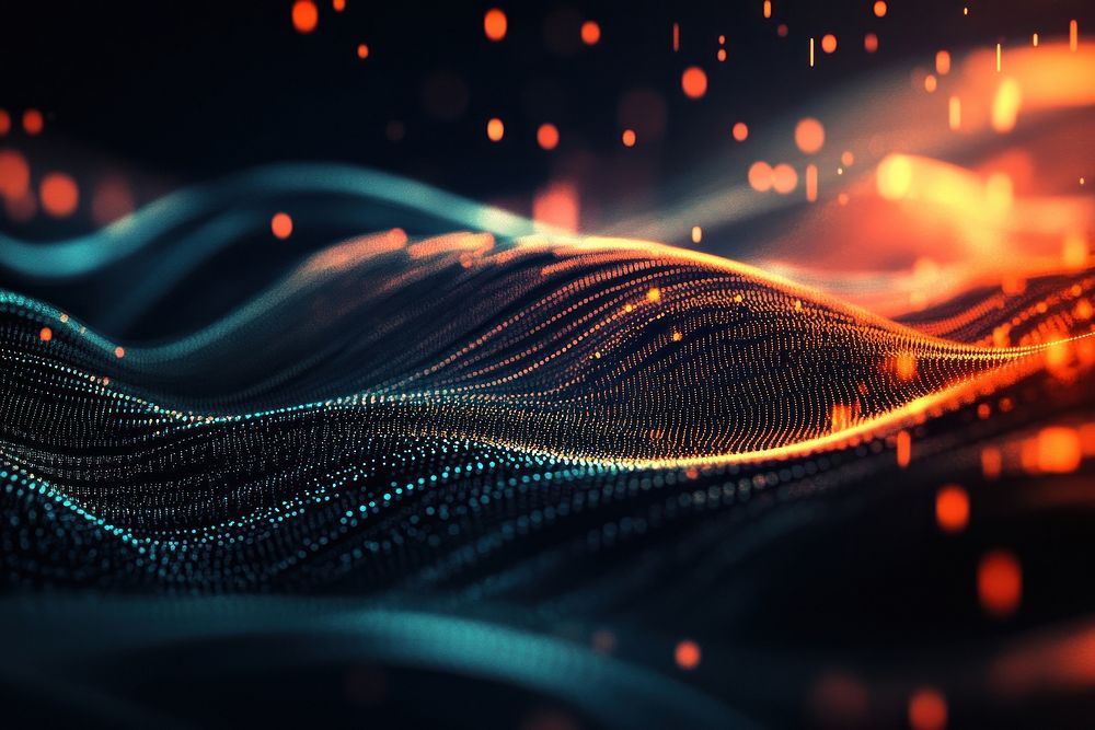 Dynamic abstract digital wave pattern | Free Photo Illustration - rawpixel