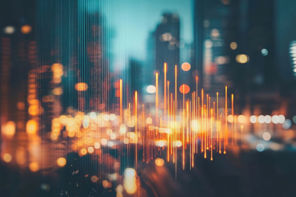 Vibrant city lights abstract soundscape. | Free Photo Illustration ...