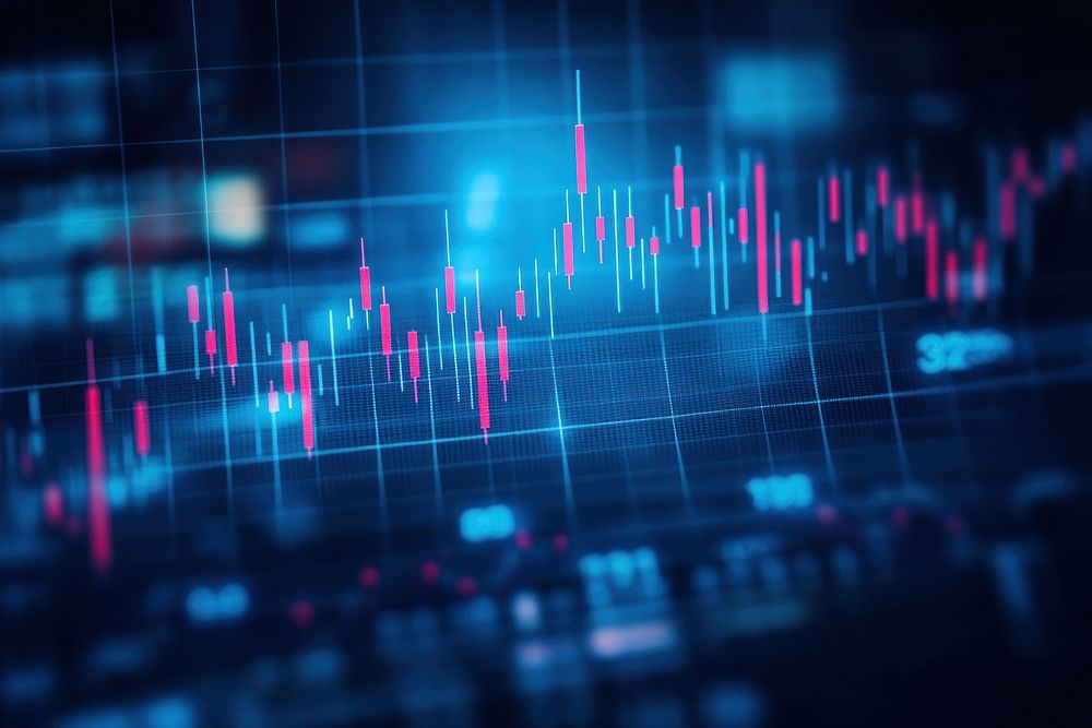 Dynamic financial market data visualization. | Free Photo Illustration ...