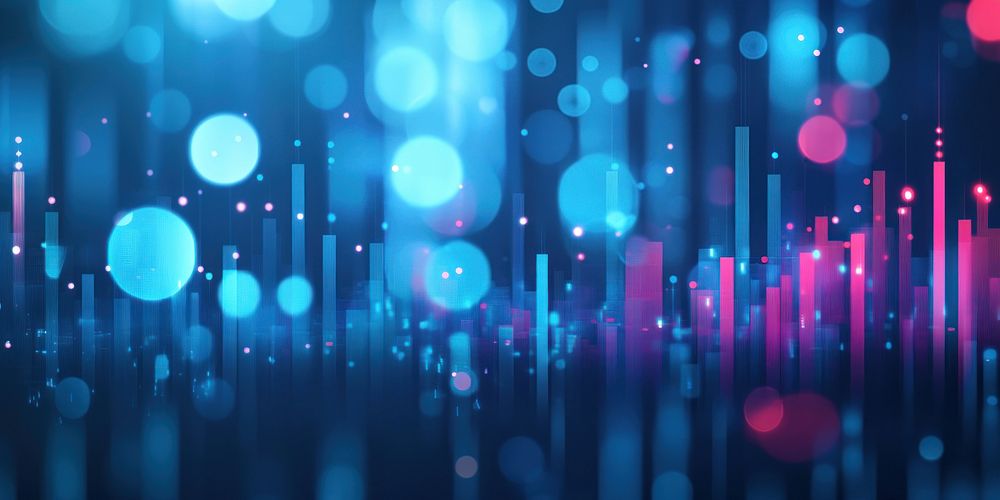 Vibrant digital abstract light display | Free Photo Illustration - rawpixel