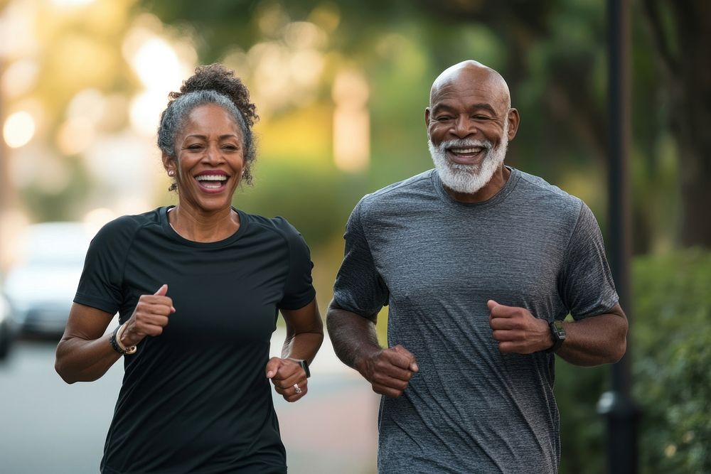 Happy seniors jogging outdoors together. | Free Photo - rawpixel