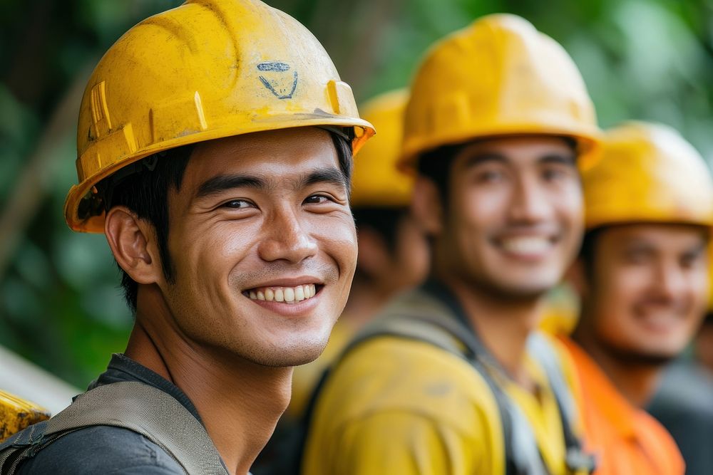 Smiling construction workers outdoors. | Free Photo - rawpixel