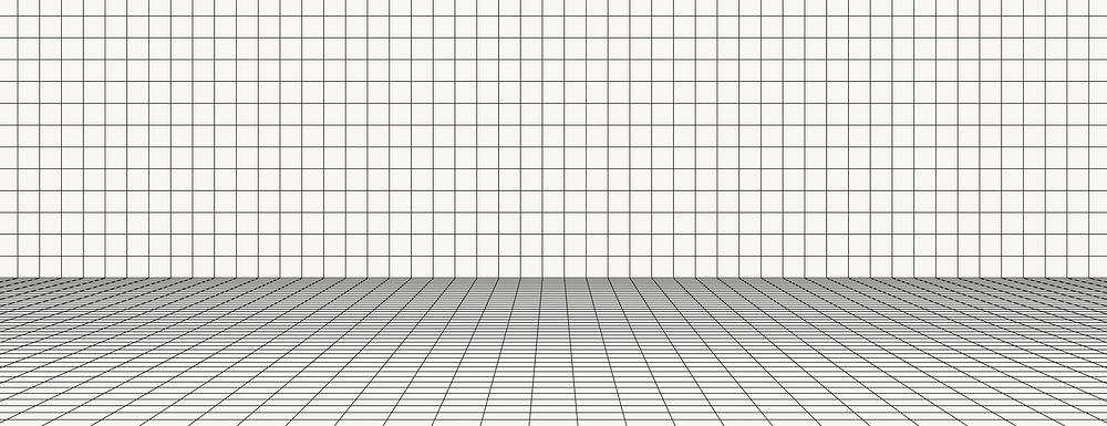White grid background 3D effect. | Free Vector - rawpixel