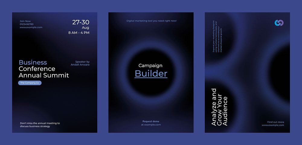 Business dark blue poster template | Free Vector - rawpixel