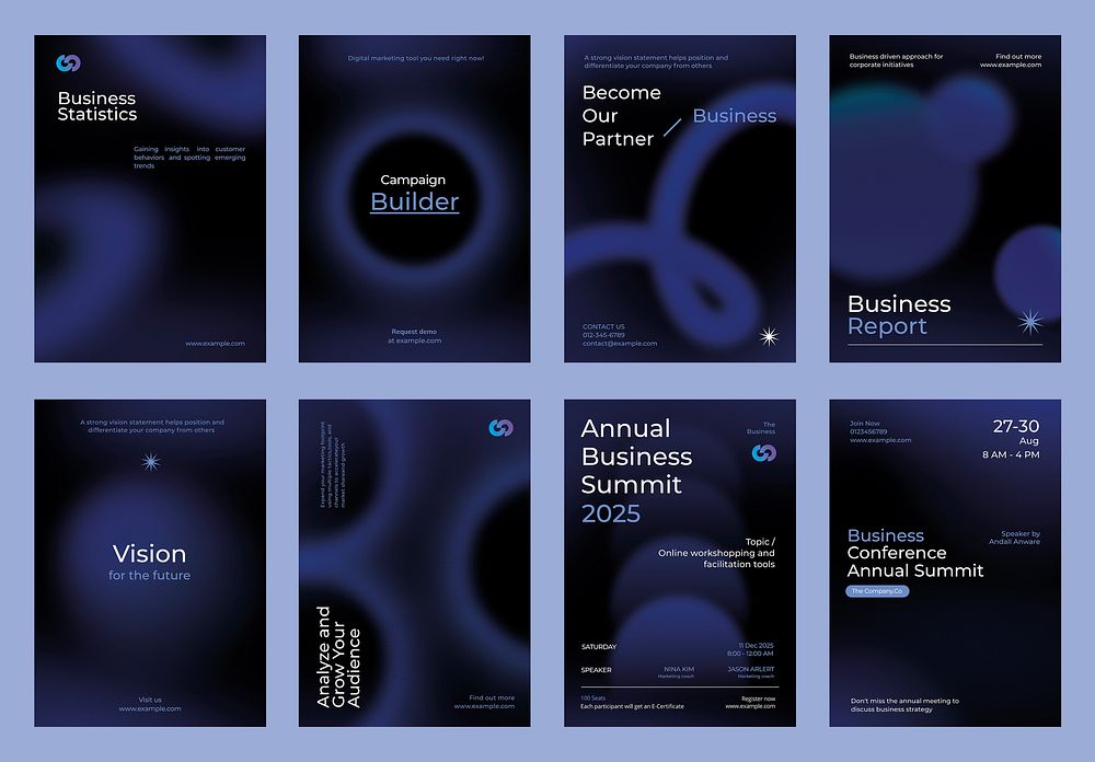 Business dark blue poster template | Free Vector - rawpixel
