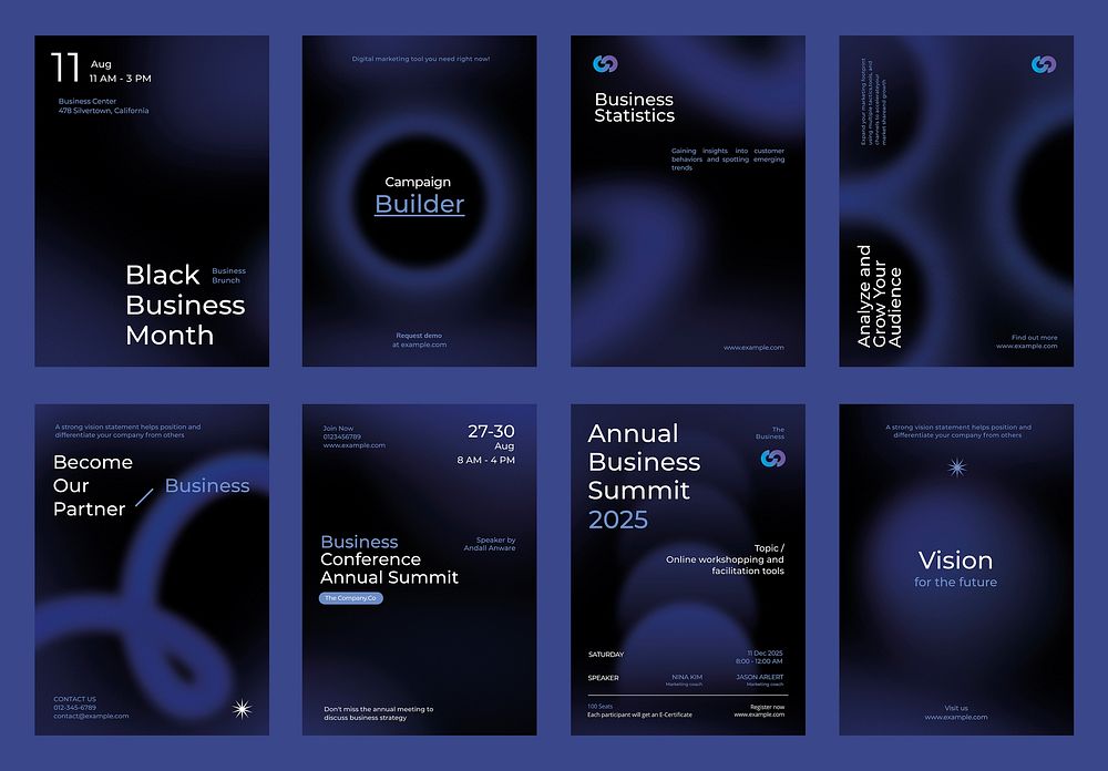 Business dark blue poster template | Free Vector - rawpixel