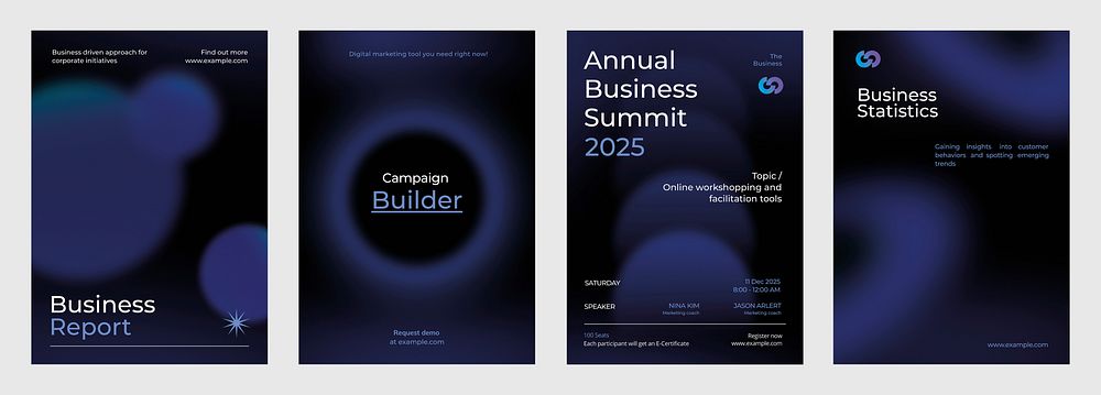 Dark blue business poster template | Free Vector - rawpixel