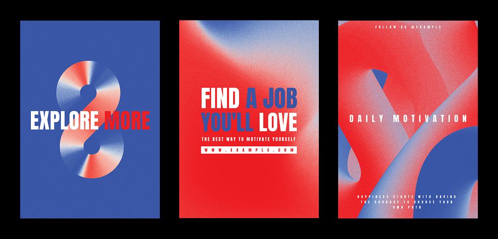 Motivational poster template set bold | Free Vector - rawpixel