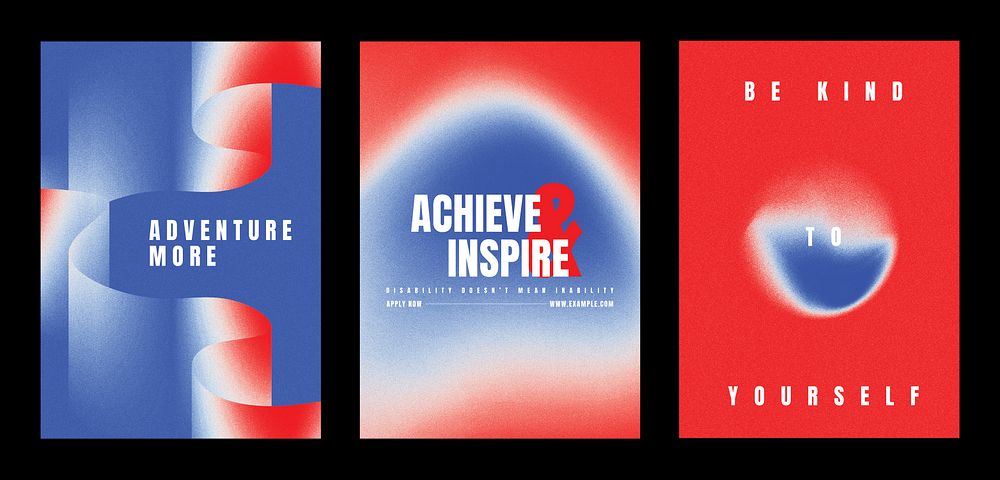 Motivational poster template set bold | Free Vector - rawpixel